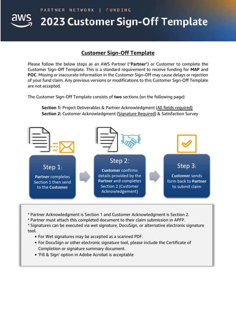 2023 Customer Sign-Off Template - English 2023 | PDF | Value Added Tax ...