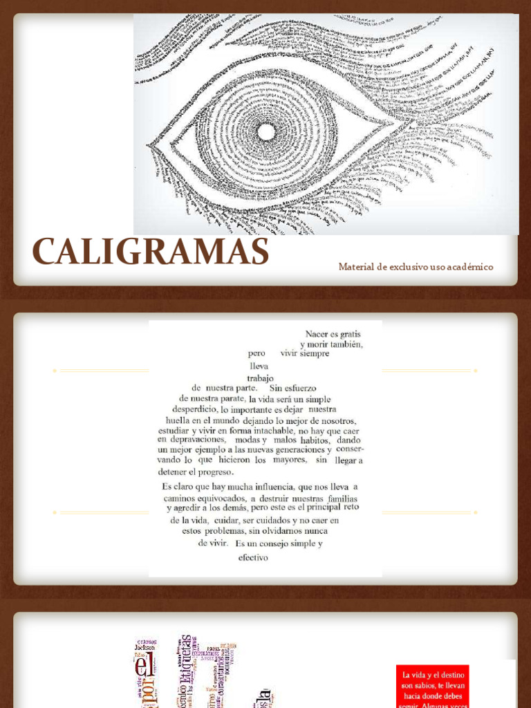 Introducción al Caligrama Literario | PDF | Poesía | Lápiz