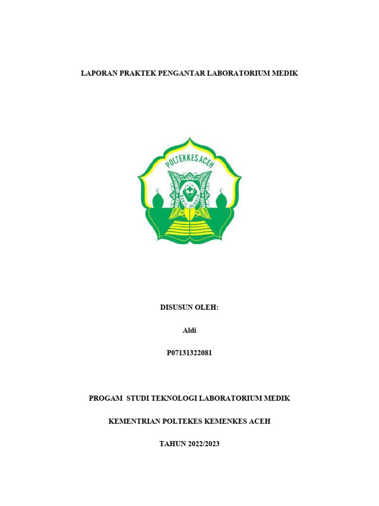 Laporan Praktek Pengantar Laboratorium Medik | PDF