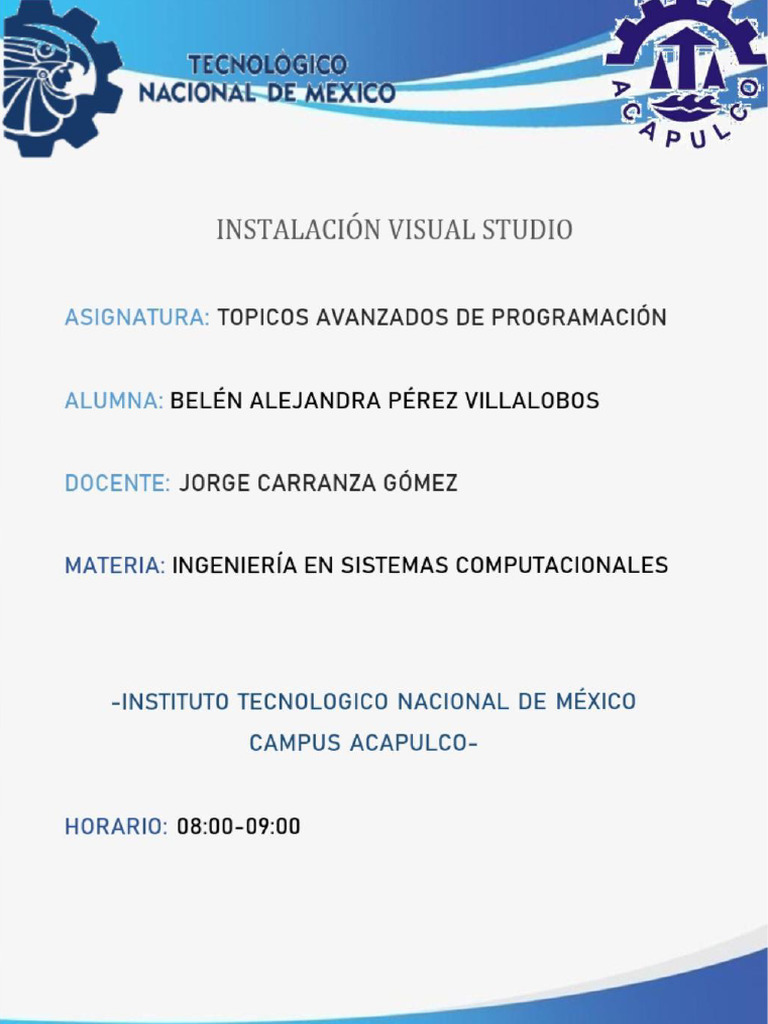 Instalación Visual Studio | PDF | Entorno de desarrollo integrado ...