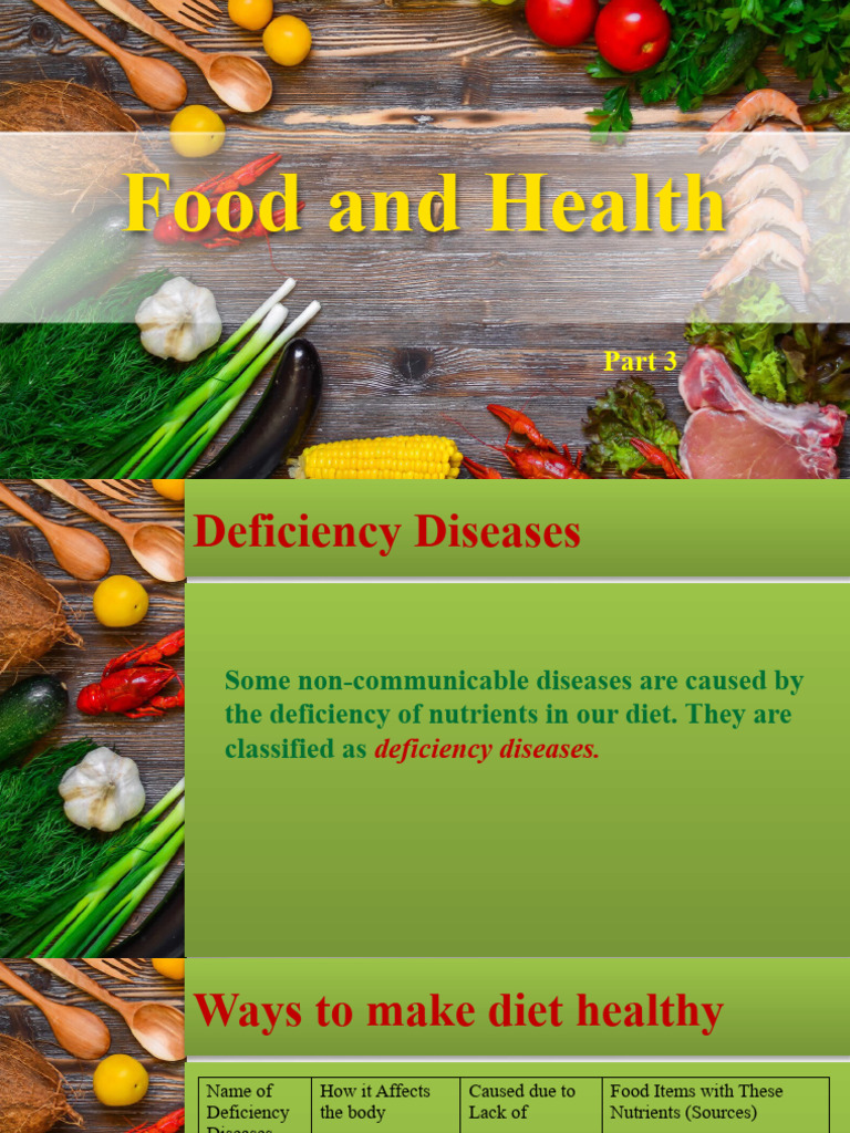 Ch.3 Food and Health Part 3 | PDF | Foods | Vitamin
