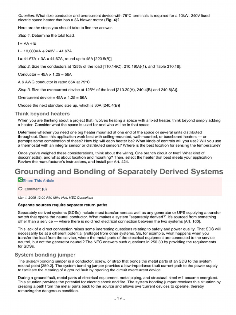 Earthing From NEC | PDF