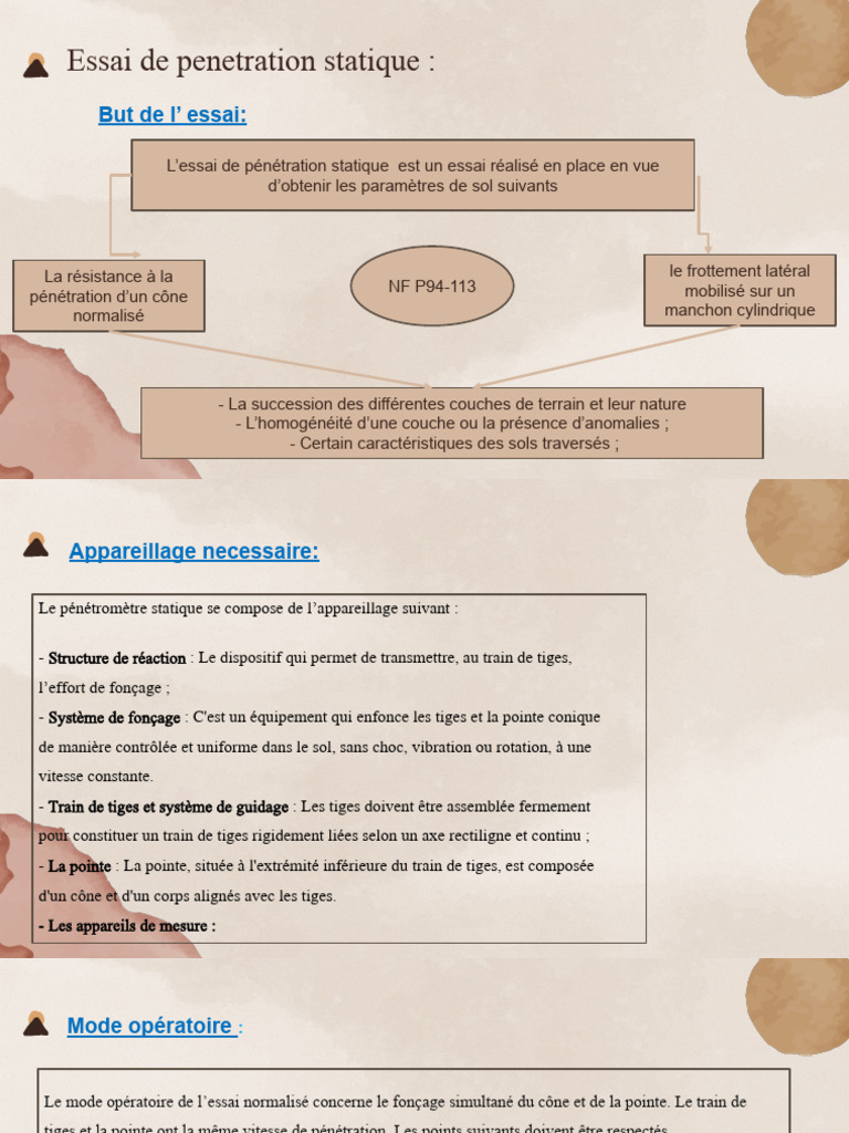 Essai de Penetration Statique | PDF