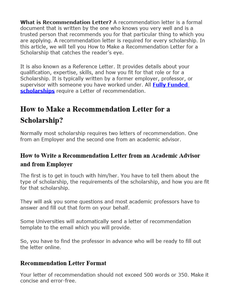 How To Recommendation Letter | Download Free PDF | Professor