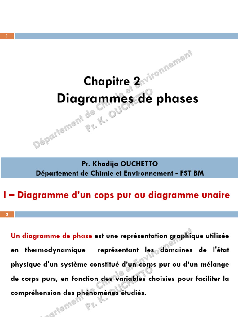 Diagrammes de phases en chimie | PDF