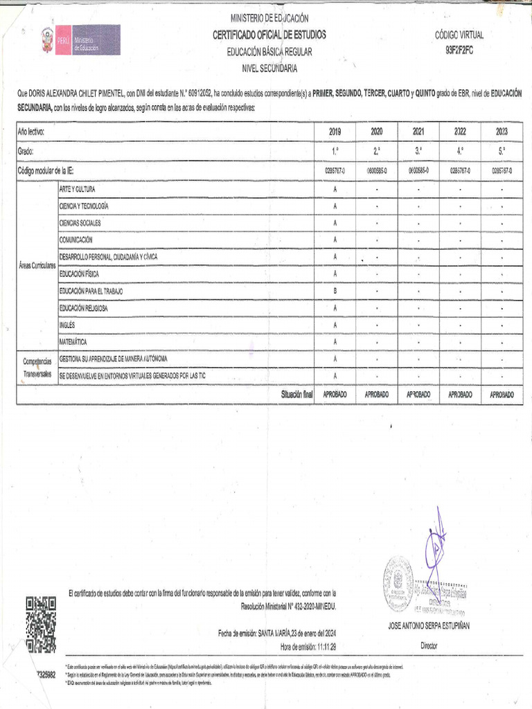 Cert Est Alexandra | PDF