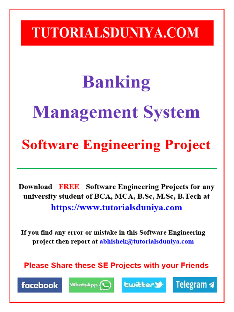 Banking Management System - TutorialsDuniya | PDF | Databases | Banks