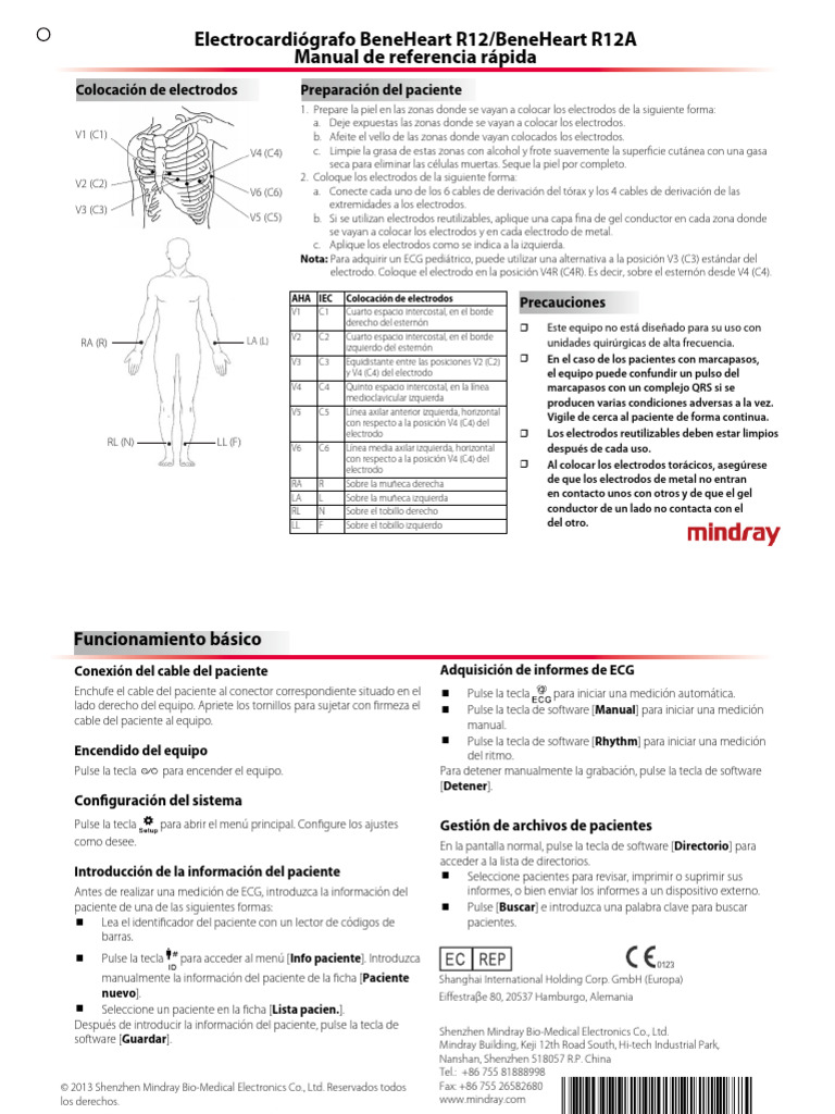 Guia Rapida Beneheart R12 | PDF