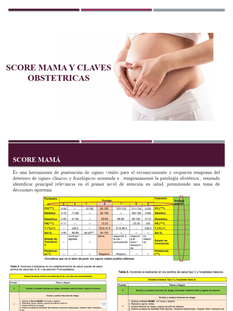 Score Mamá y Claves Obstétricas | PDF