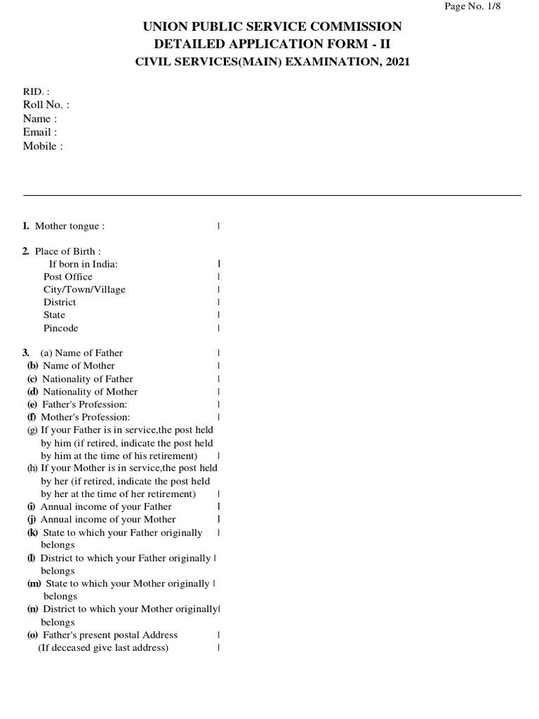 Upsc Daf | Download Free PDF | Government | Government Of India