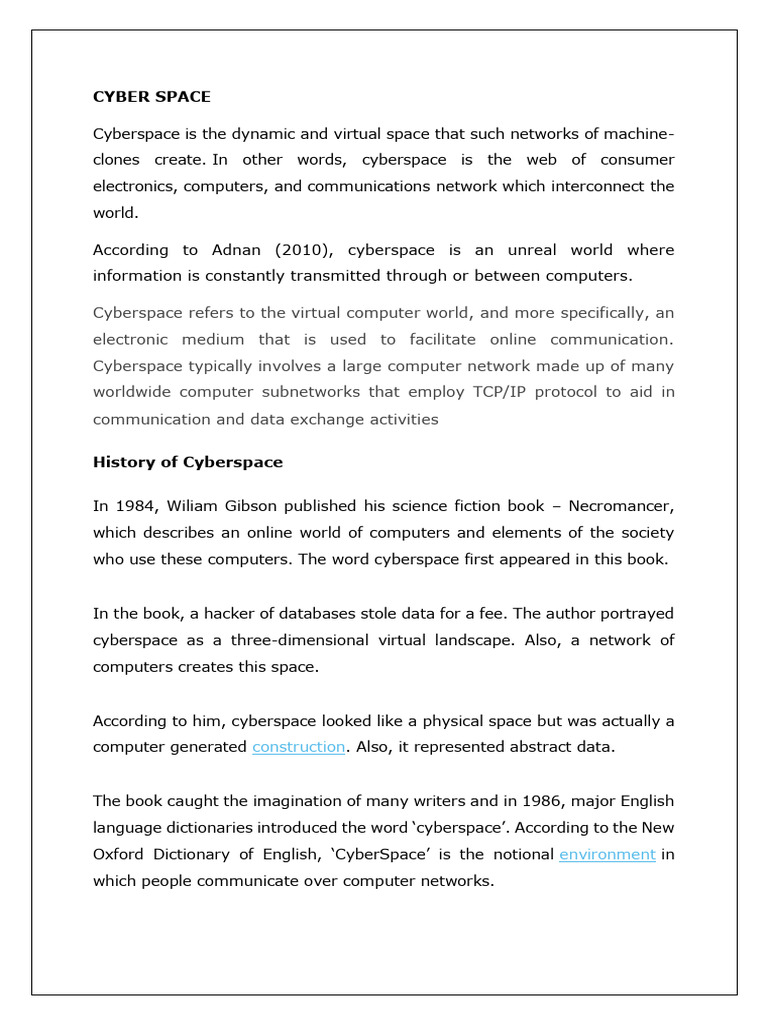 Cyber Space | PDF | Cybercrime | Key (Cryptography)