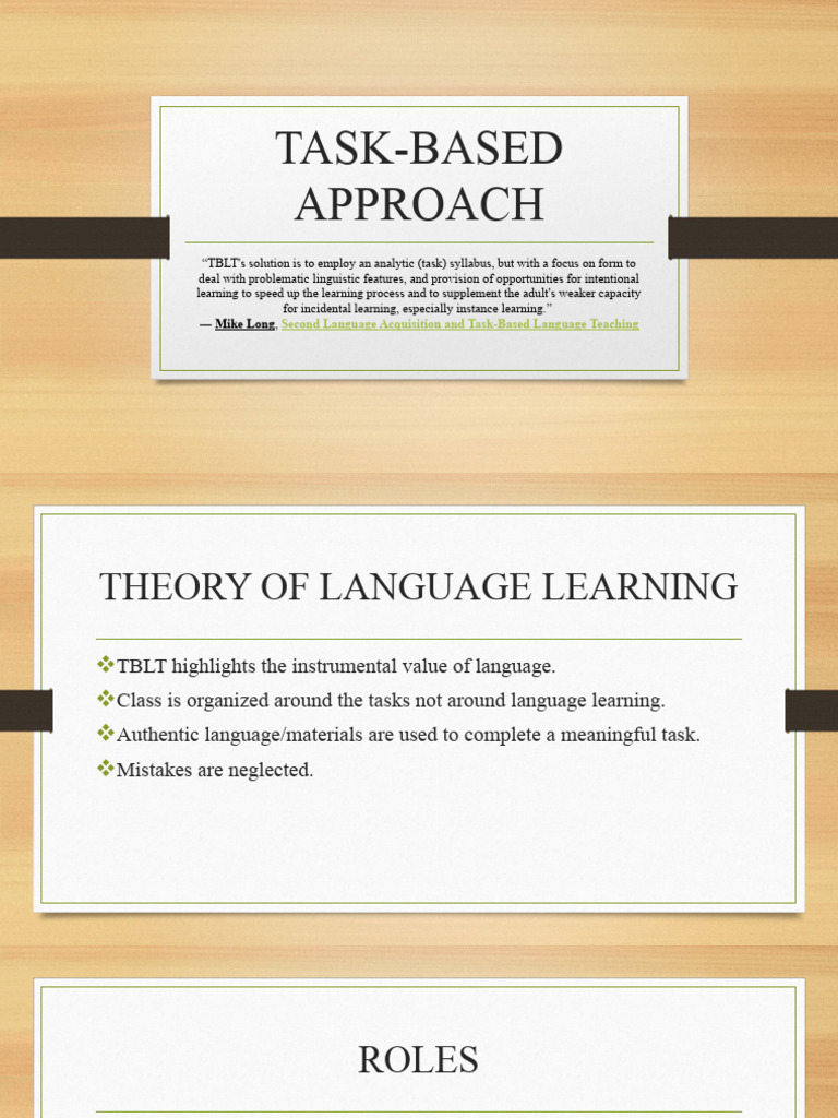 Task-Based Language Learning Guide | PDF