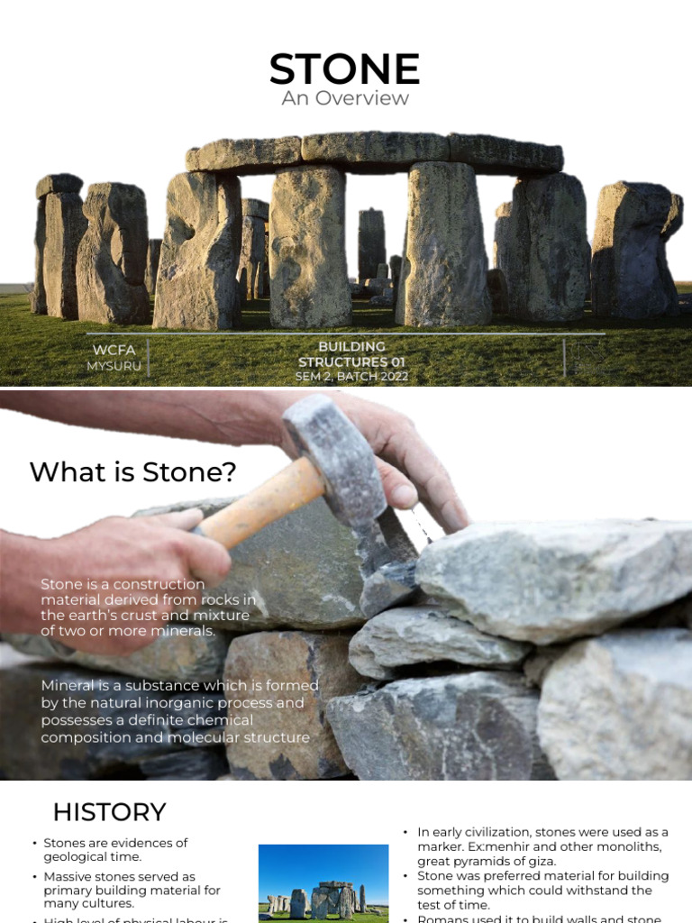 Building Structures - Stone Presentation | PDF | Rock (Geology) | Limestone