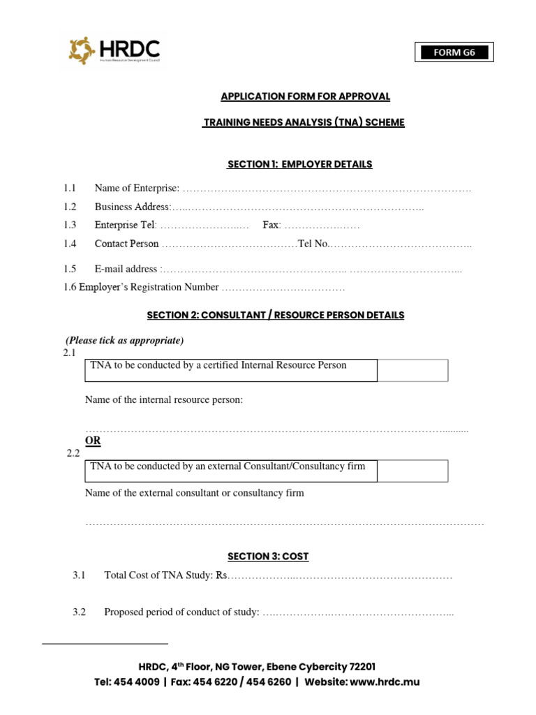 G6 Form | PDF
