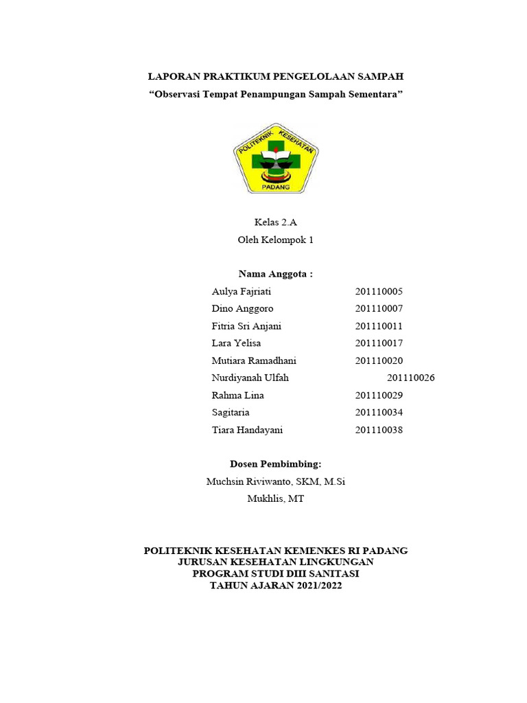 Laprak 2 Sampah Kontainer | PDF