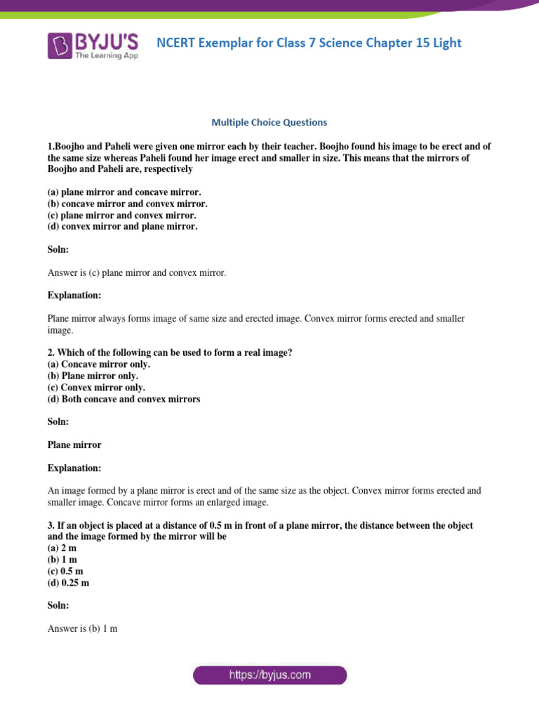 NCERT Exemplar Solution Class 7 Science Chapter 15 | Download Free PDF ...