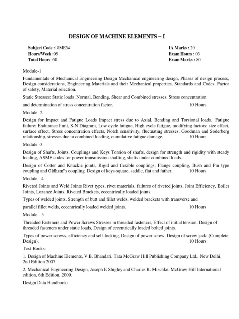 Machine Design Notes | PDF | Deformation (Engineering) | Ductility