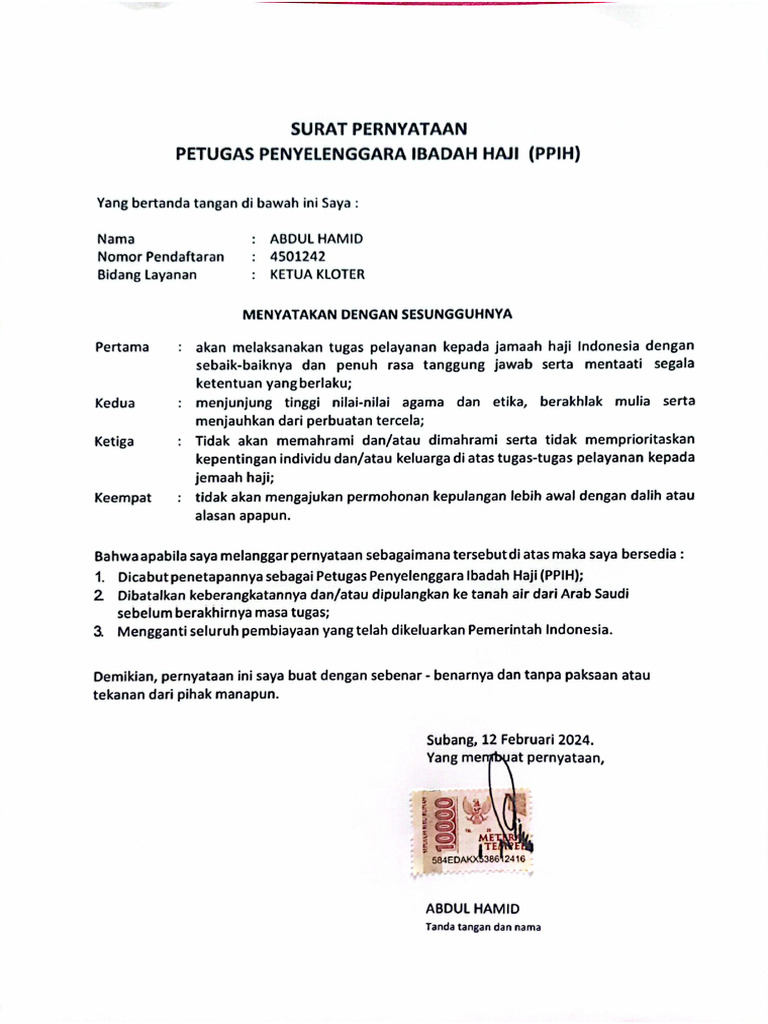 Pernyataan Ppih | PDF
