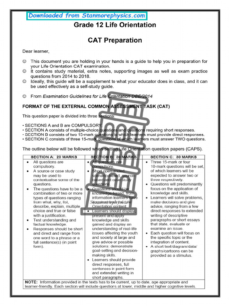 2020 Grade 12 Life Orientation Summary Compressed | PDF