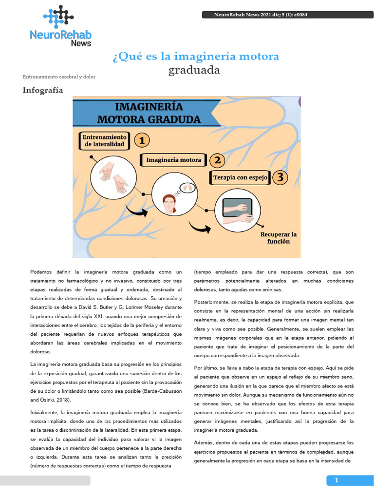 Imagineria Motora Graduada | PDF | Dolor | Cerebro