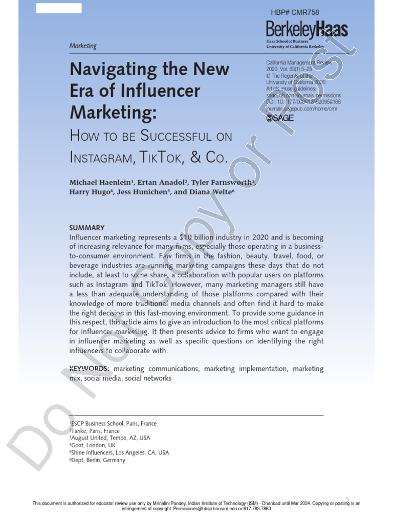 Navigating The New Era of Influencer Marketing | PDF | Popular Culture ...