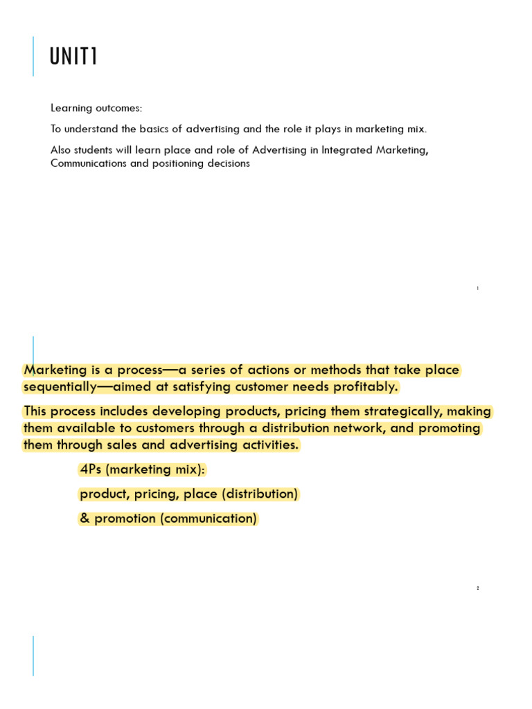 Advertising's Role in Integrated Marketing | PDF | Marketing ...