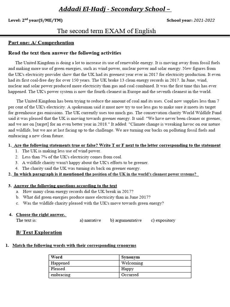Waste Not Want Not Exam | PDF | Sustainable Energy | Environmental ...