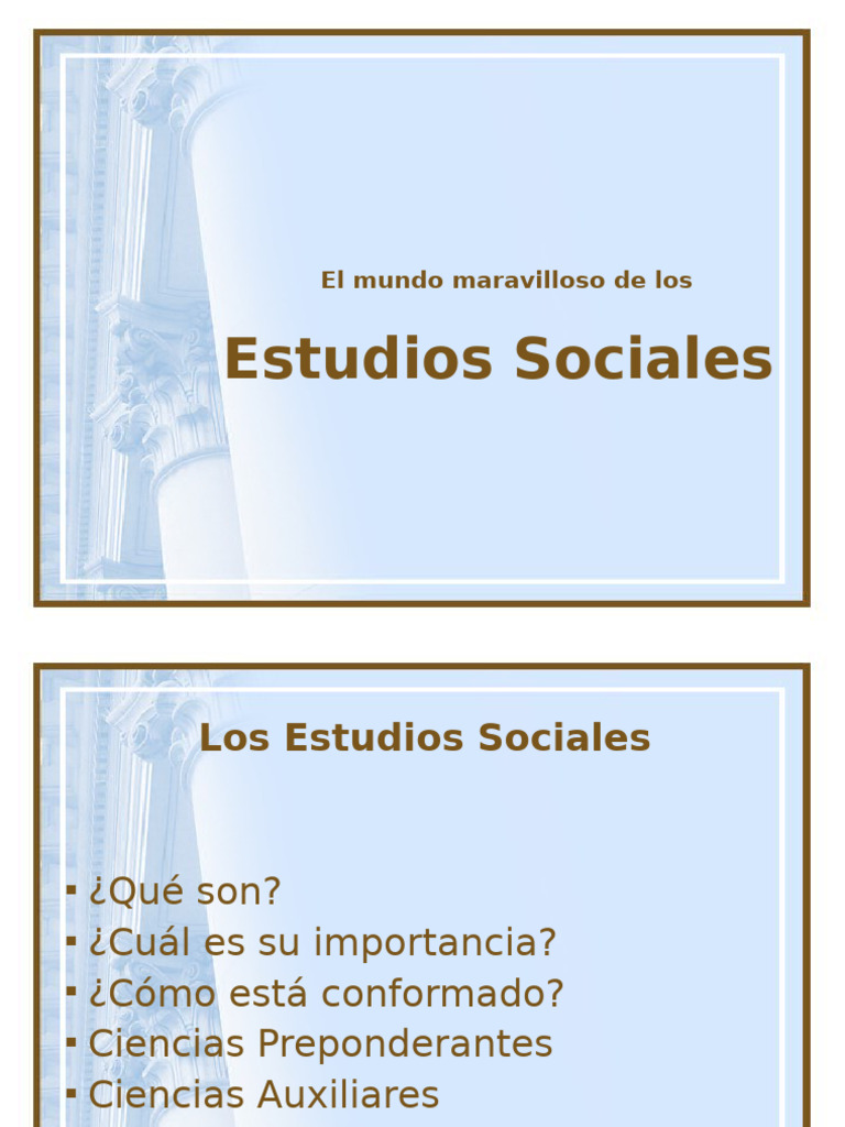 Importancia y Ciencias de los Estudios Sociales | PDF | Geografía | Science