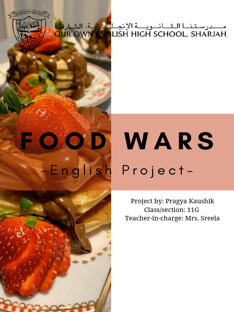 ENGLISH PROJECT Food Wars Street Food Vs Restaurant Food | PDF ...