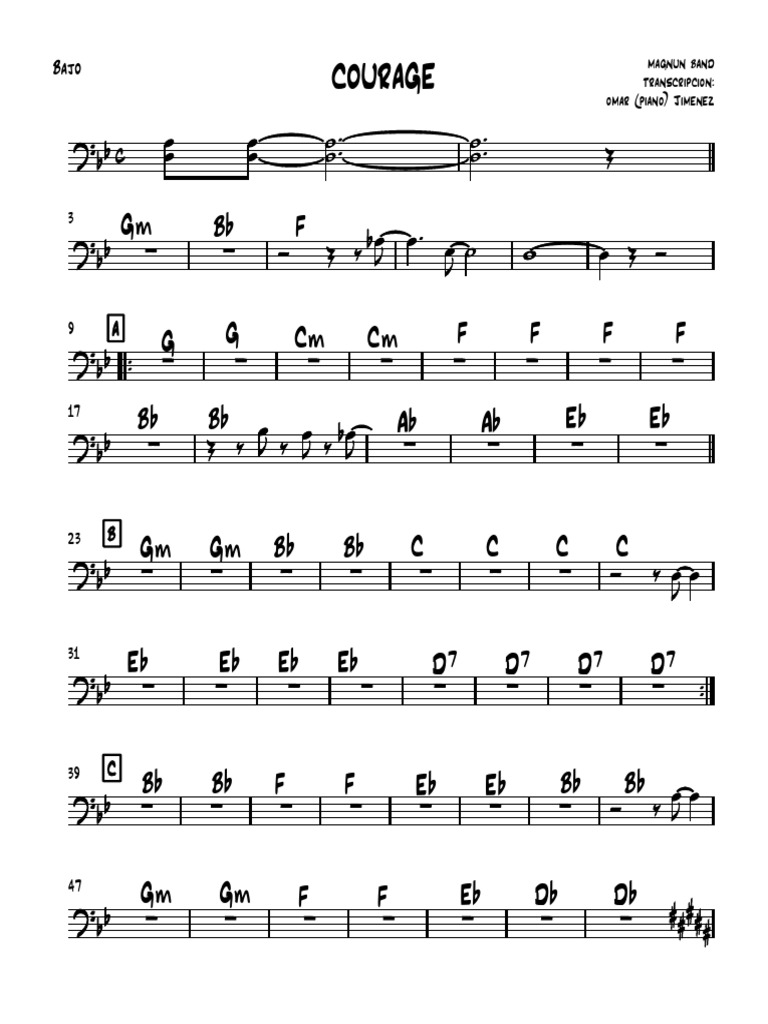 Courage - Bajo | PDF