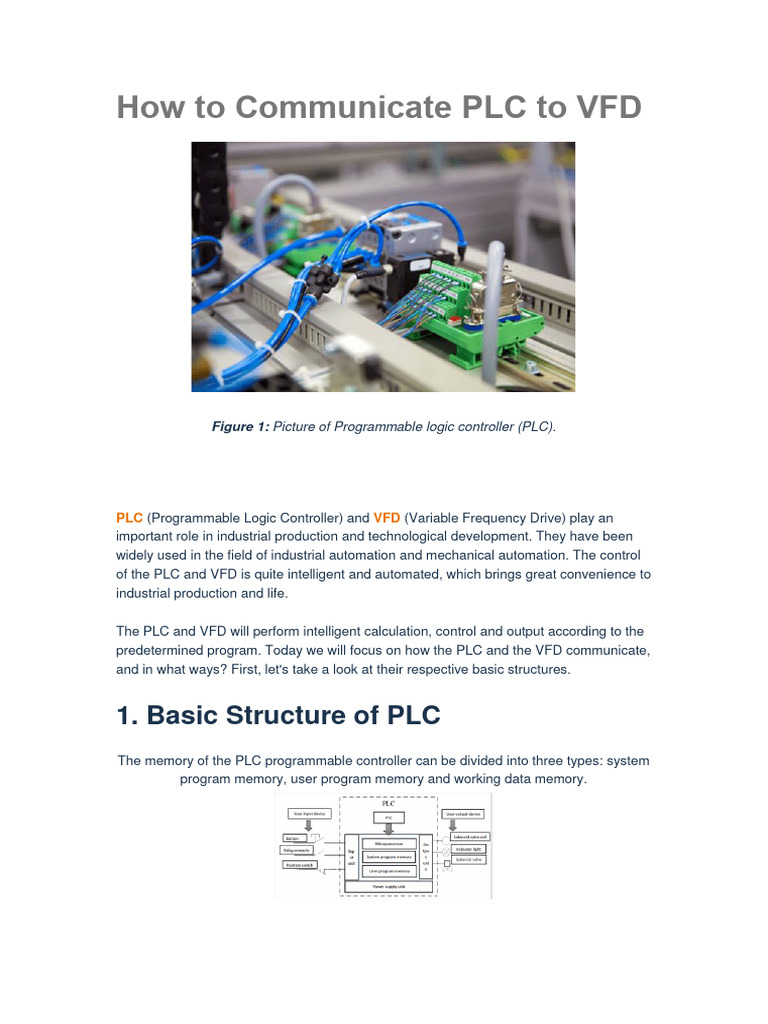 How To Communicate PLC To VFD | PDF | Programmable Logic Controller | Programming