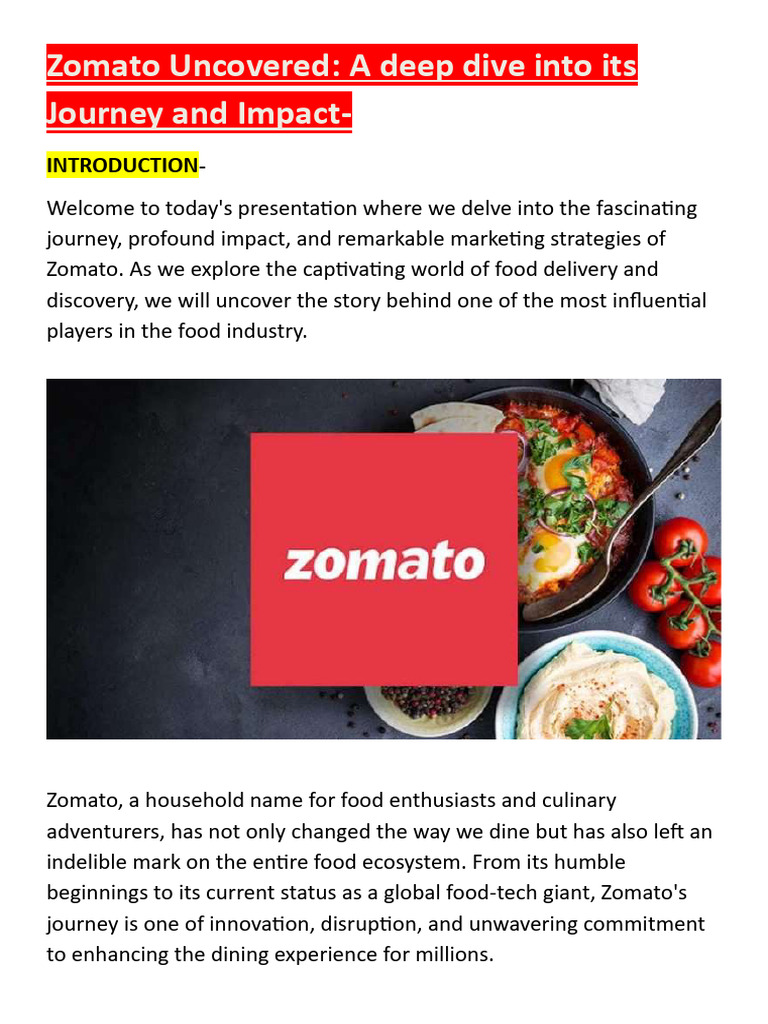 Zomato Uncovered | PDF | Social Media | Popular Culture & Media Studies