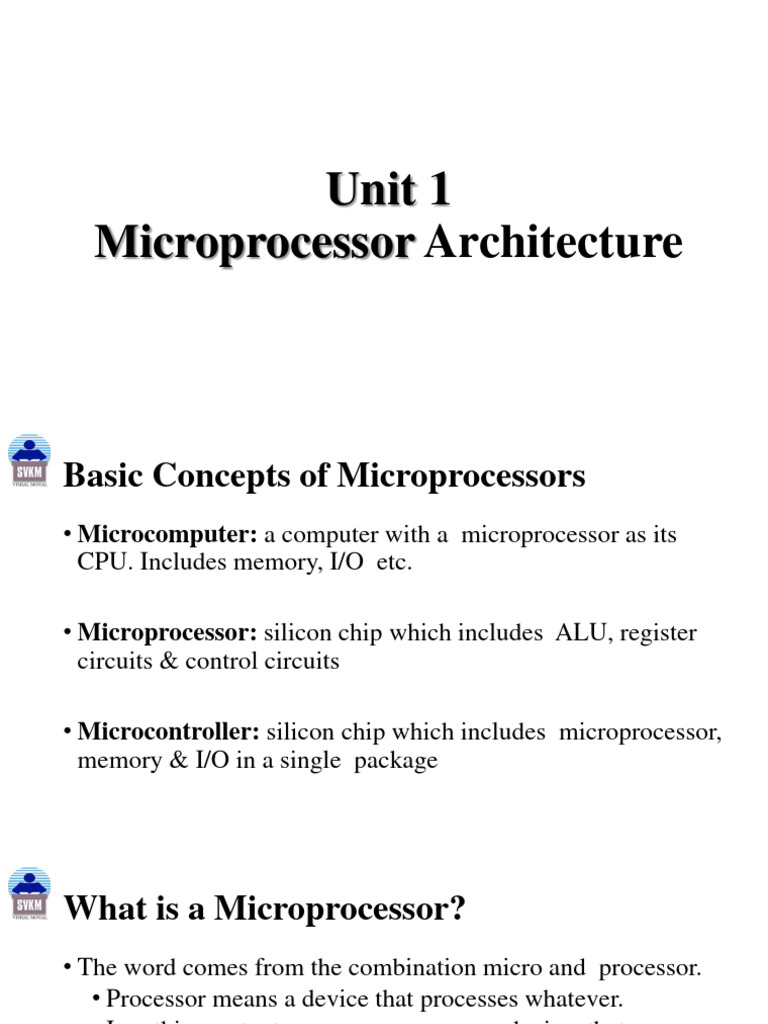 MPMC Unit 1 | PDF | Assembly Language | Central Processing Unit
