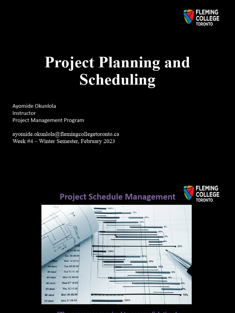 Week 5 - Project Planning - Schedule Management - AO | PDF | Project Management | Computing