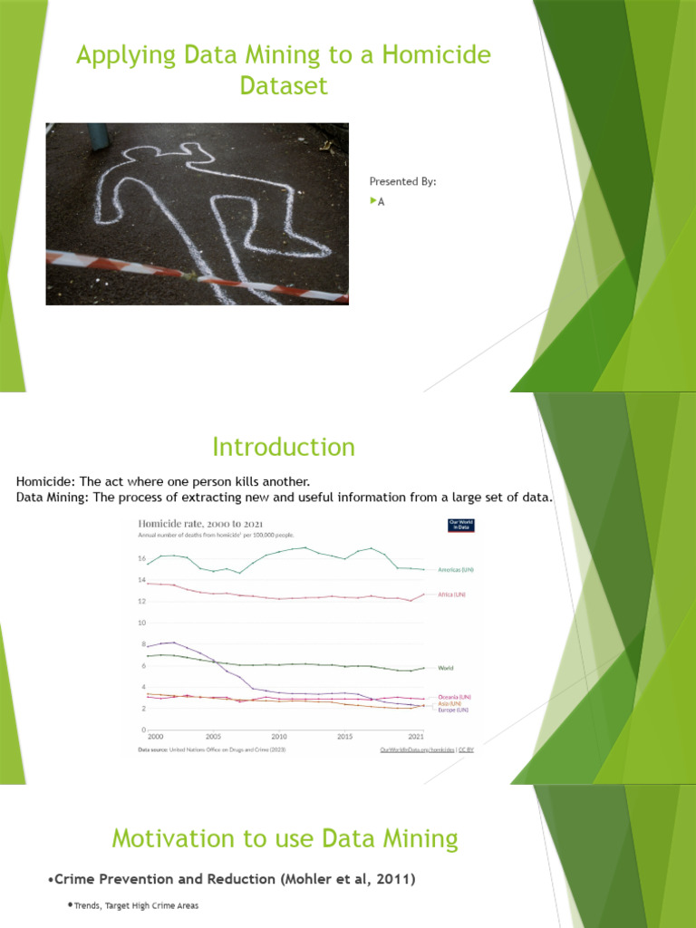 Assessment 1 - Homicide Data Mining Presentation | PDF | Data Mining | Cluster Analysis