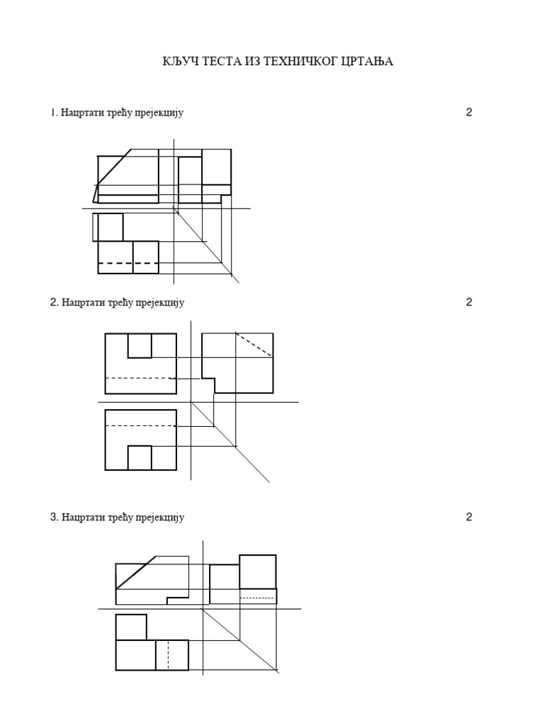 Tehnicko Crtanje 2012-Odgovori | PDF