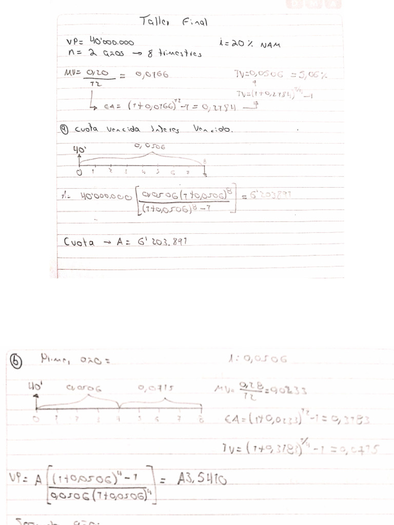 Taller Final Matemáticas | PDF