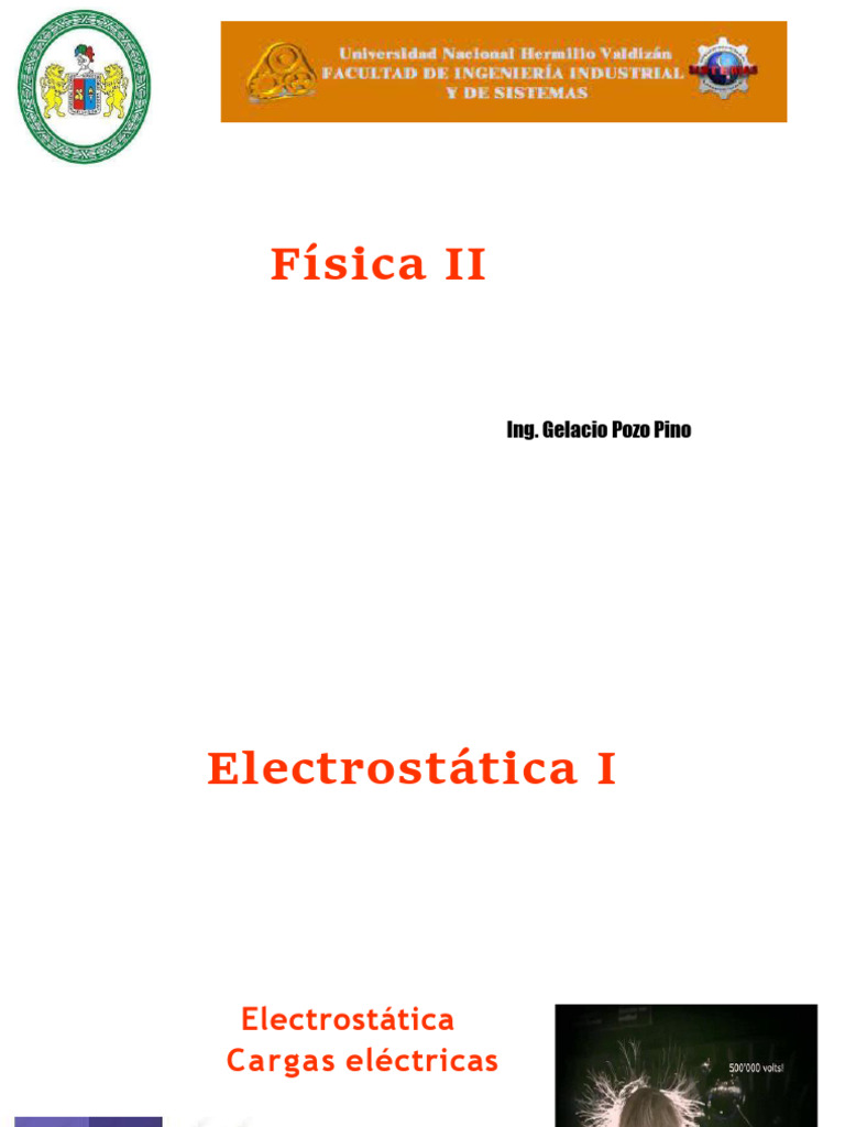 Sesión 1-Electrostatica I | PDF | Carga eléctrica | Electrón