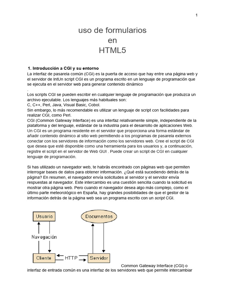 Uso de Formularios en Html5 | PDF | Redes | Internet y web