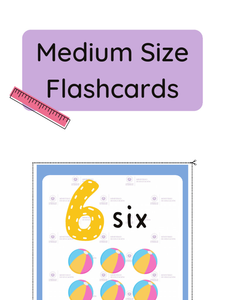 Medium Numbers 6-10 Flashcards | PDF