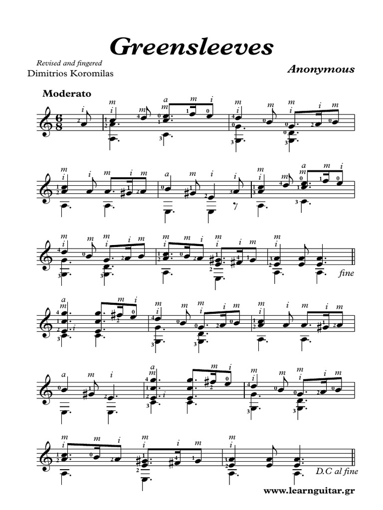Greensleeves Anonymous | PDF