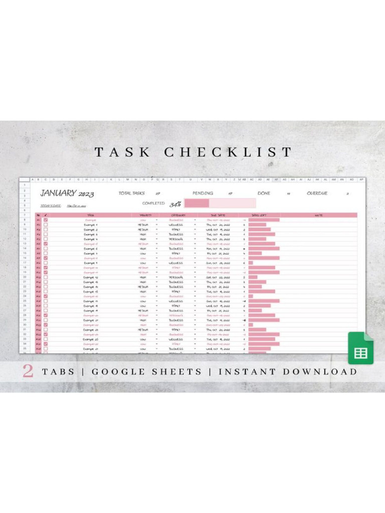 2023 Digital Planner - Google Sheets Template - To Do List Spreadsheet ...