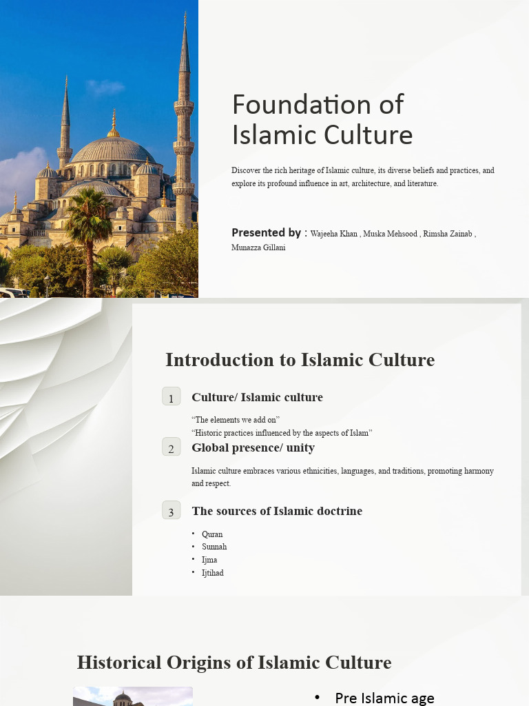 Foundation of Islamic Culture | PDF