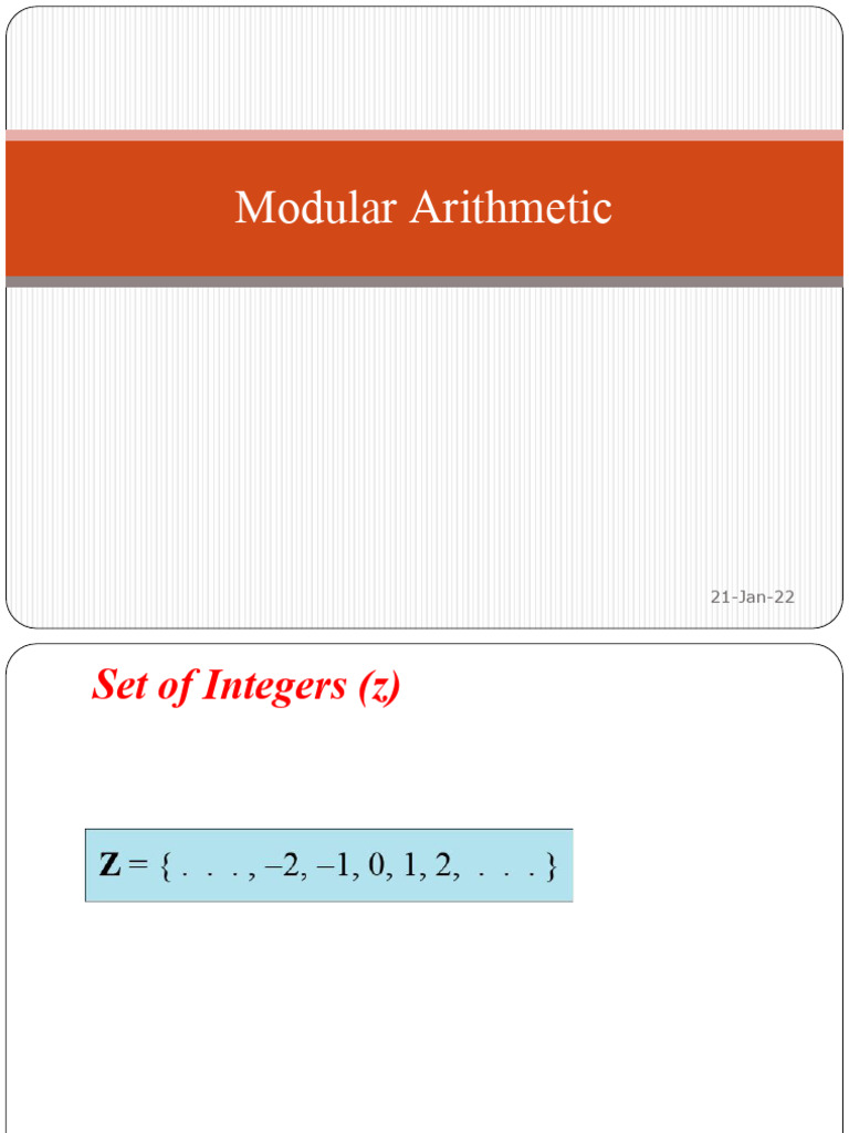 Understanding Modular Arithmetic Concepts | PDF | Matrix (Mathematics ...