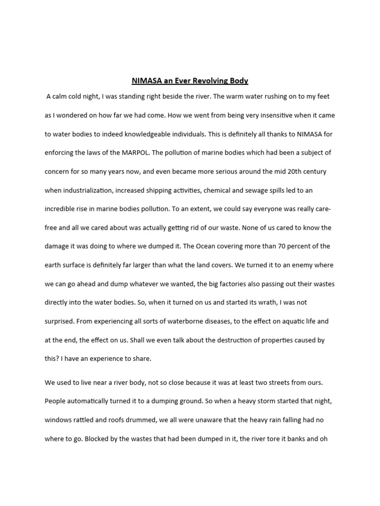 NIMASA An Ever Revolving Body | PDF | Biofuel | Biogas