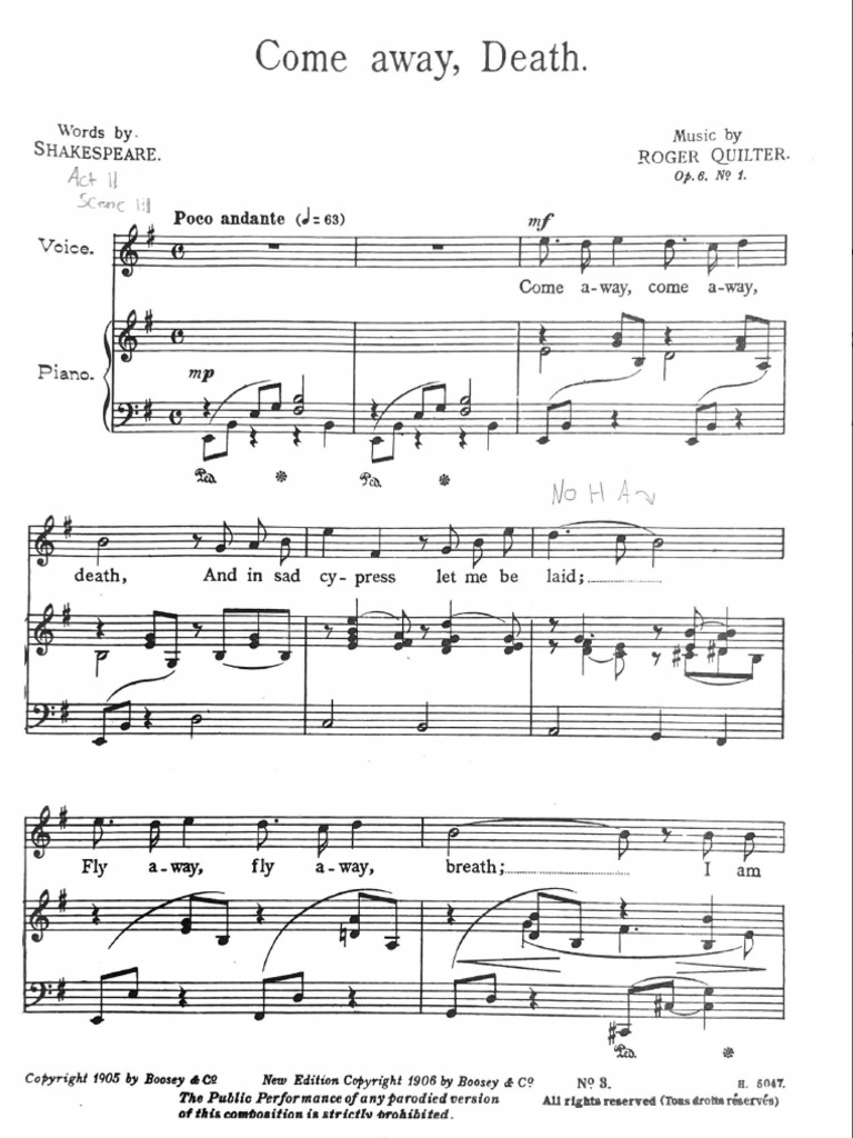 Come Away, Death | PDF