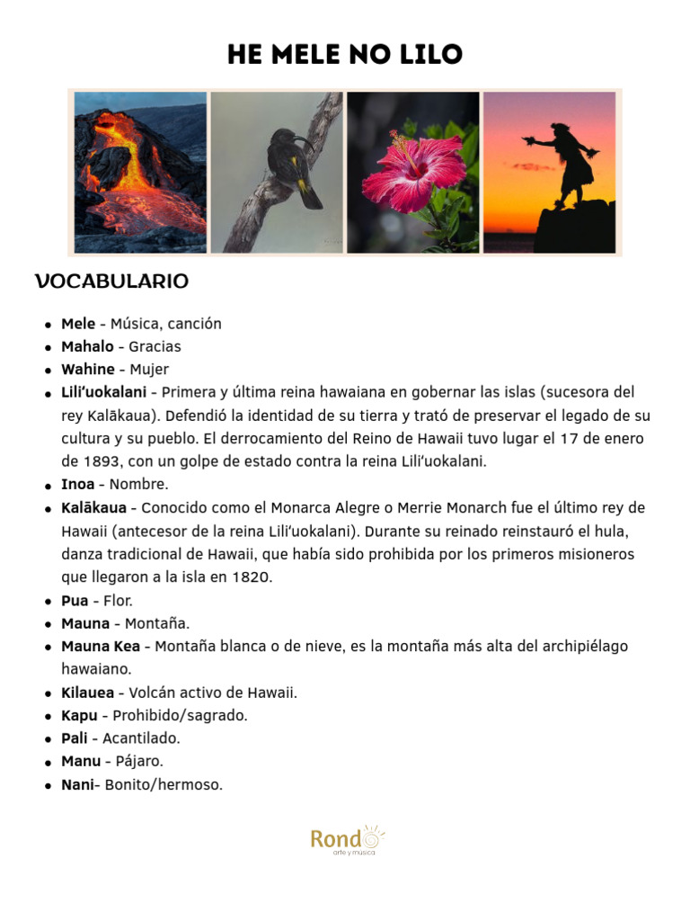 Vocabulario He Mele No Lilo Pdf