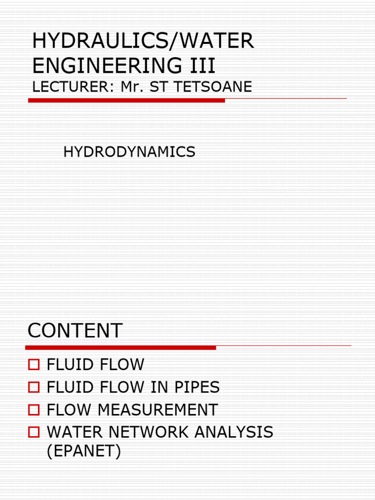 Hydrodynamics | Download Free PDF | Reynolds Number | Fluid Dynamics