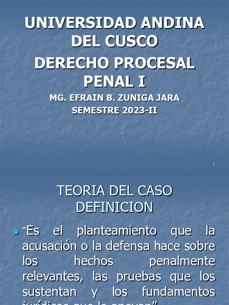 7.-Teoría Del Caso Ii. | PDF | Teoría