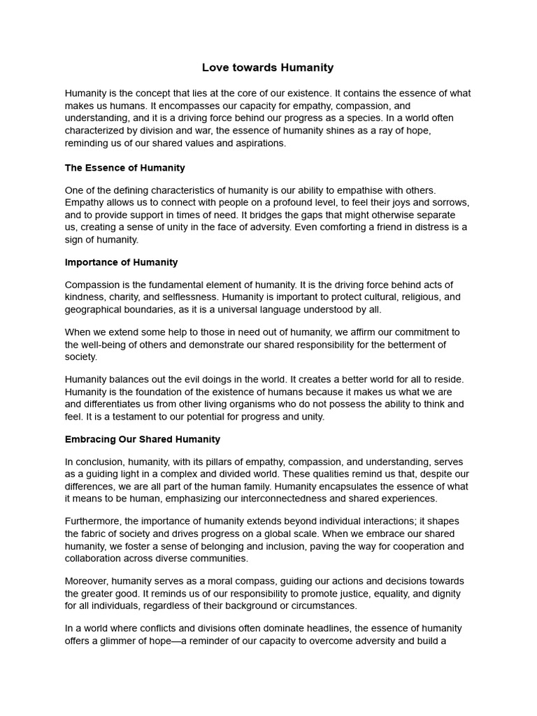 Essay | Download Free PDF | Compassion | Empathy